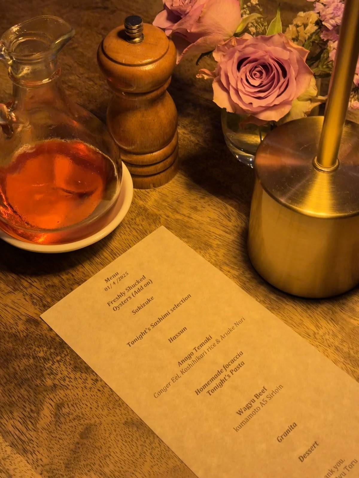Menu at Restaurant 16, Neutral Bay