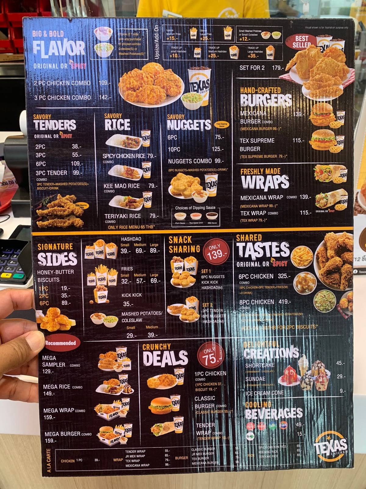 Carta del restaurante TEXAS CHICKEN @ PTT เทพรักษ์, Bangkok