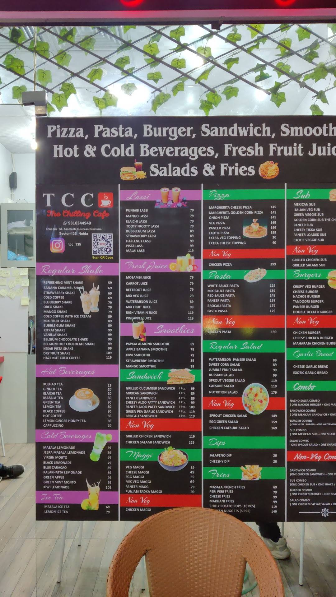 Menu at THE CHILLING CAFE (TCC), Noida
