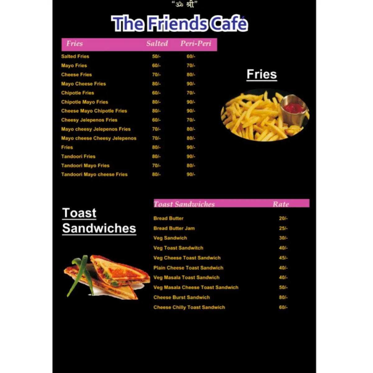 Menu at THE FRIENDS CAFE, Mumbai