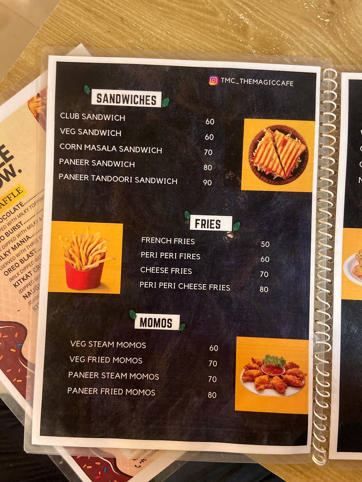 Menu at The magic cafe, Pune