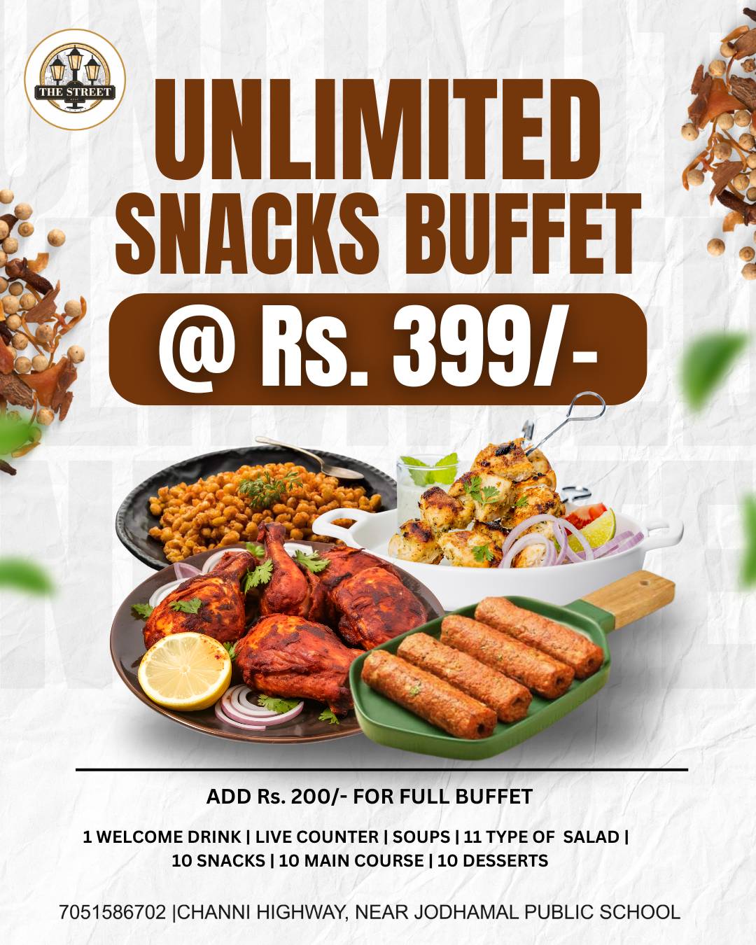 Menu at THE STREET RESTAURANT & CAFE, Jammu