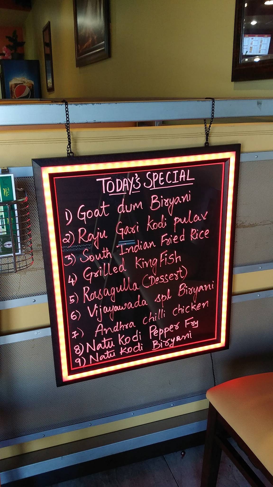 Menu at Tabla Indian Restaurant - TX, Plano