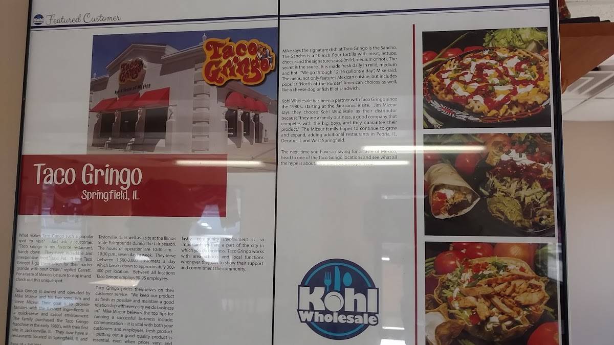 Menu at Taco Gringo Taylorville restaurant, Taylorville
