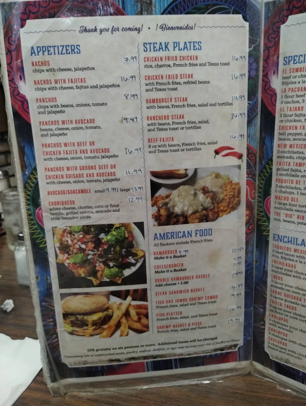Menu at Taco Ole - Edinburg BBQ, Edinburg, W Freddy Gonzalez Dr
