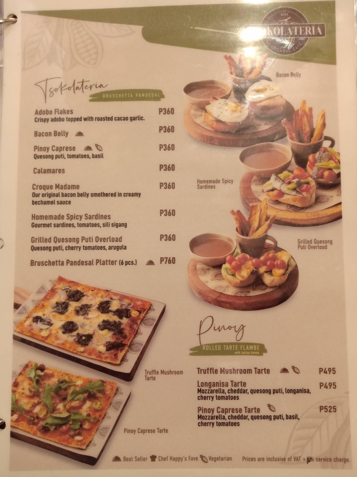 Menu at Pamana Restaurant - Tagaytay, Tagaytay