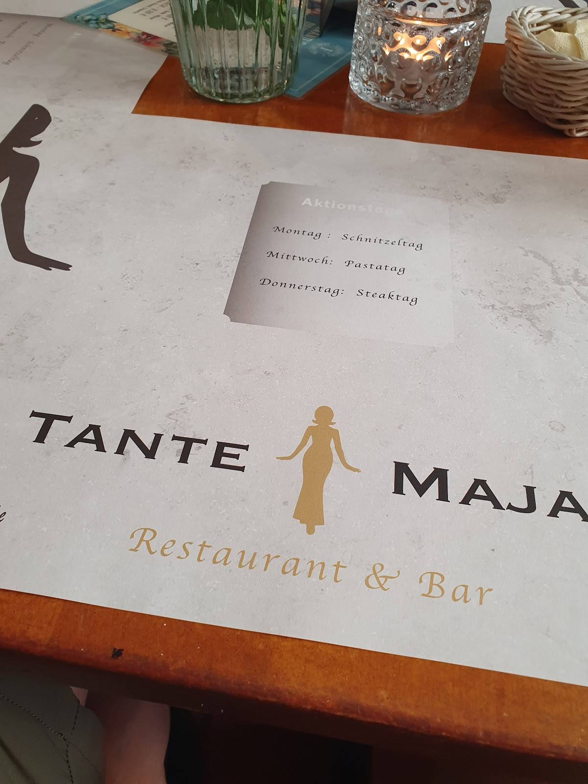Menu au Tante Maja restaurant, Sarrebruck