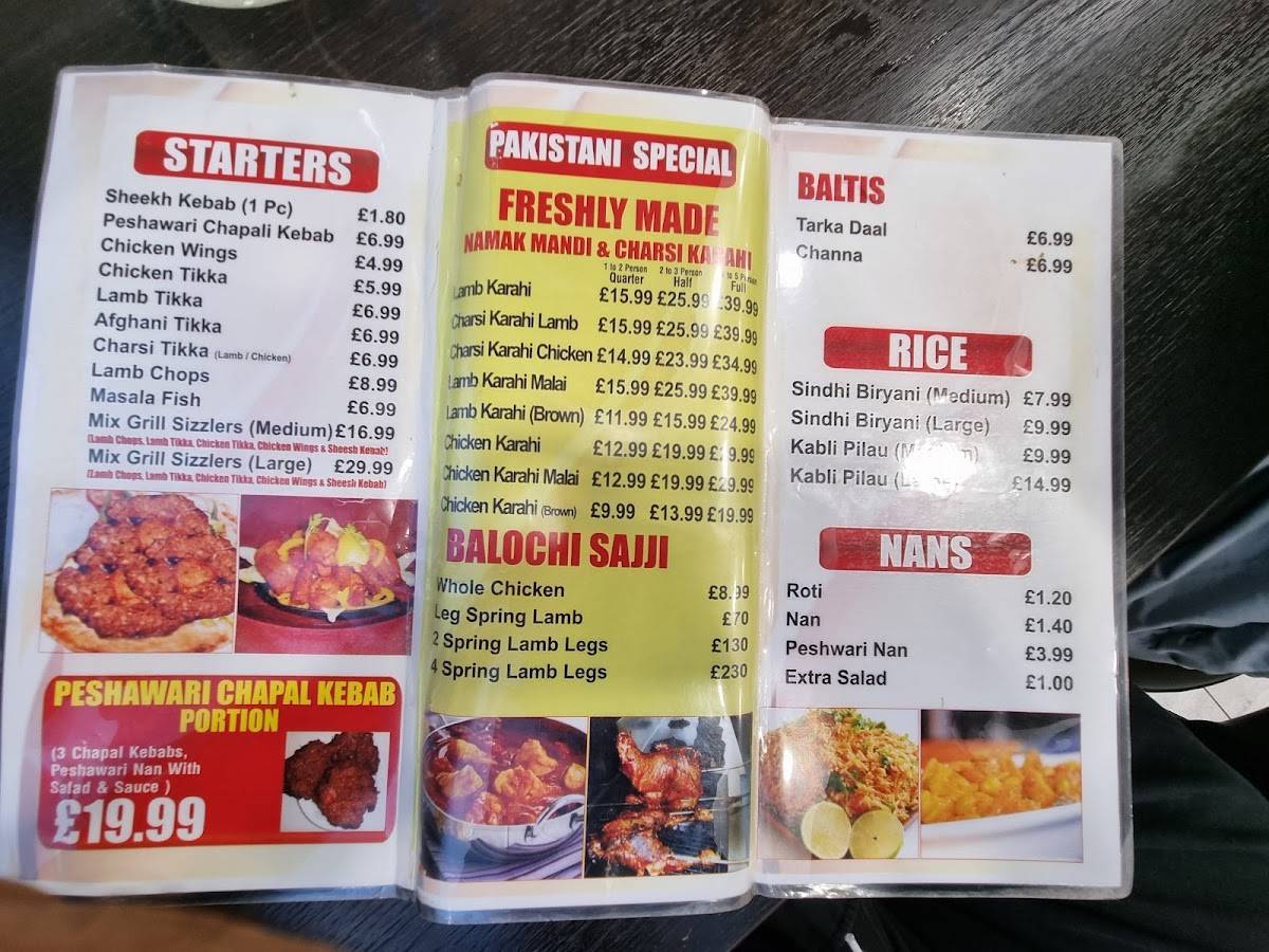 Menu at Taste of Pakistan Restaurant and Take away, London