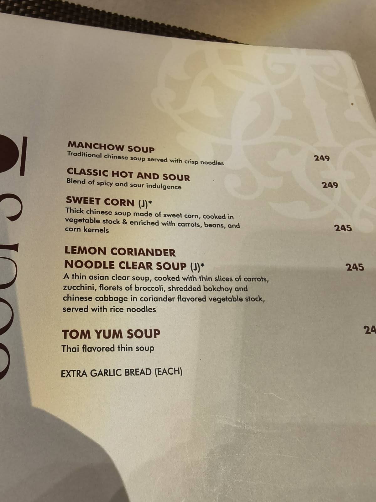 Menu at Tatva Restaurant - Begumpet, Hyderabad, 2nd Floor Pillar No: 1301
