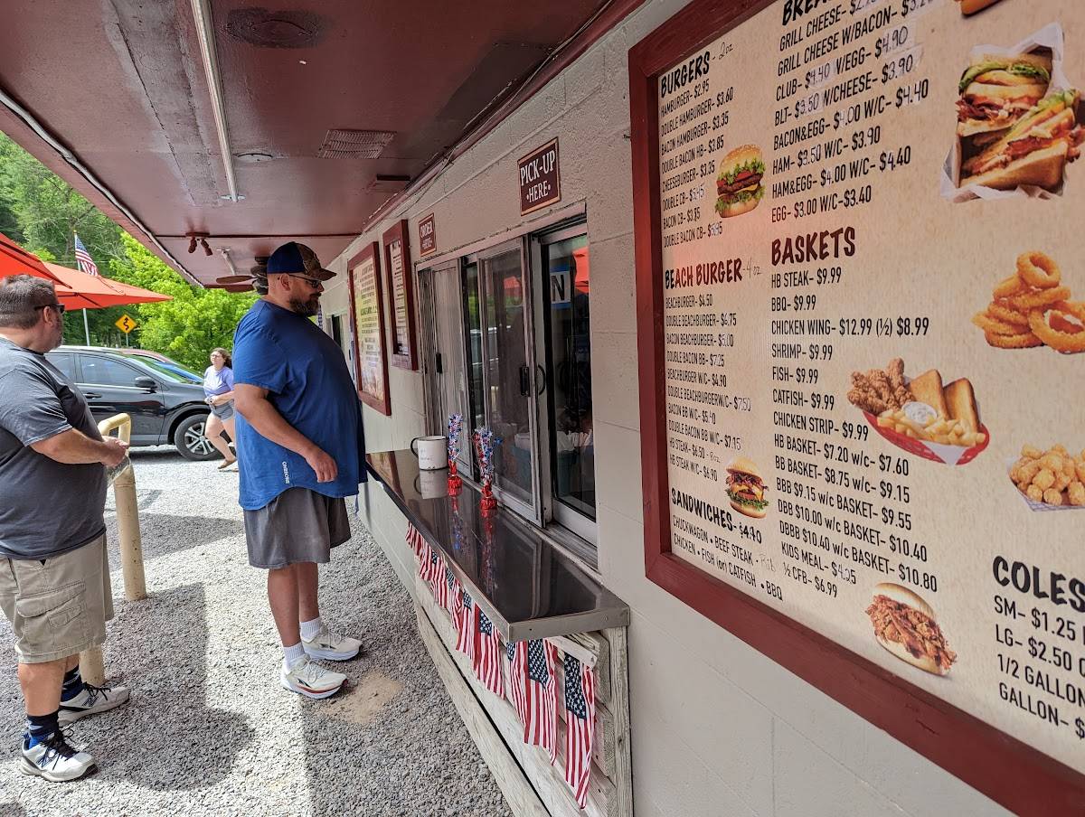 Menu at Tellico Beach Drive In restaurant, Tellico Plains