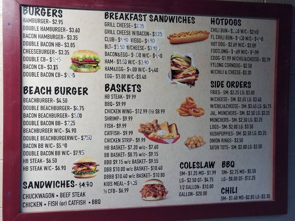 Menu at Tellico Beach Drive In restaurant, Tellico Plains