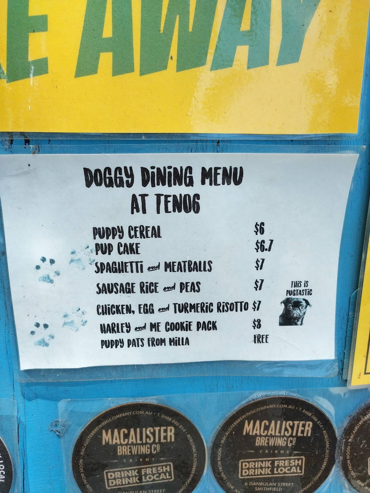 Menu at Ten 06 restaurant, Yorkeys Knob