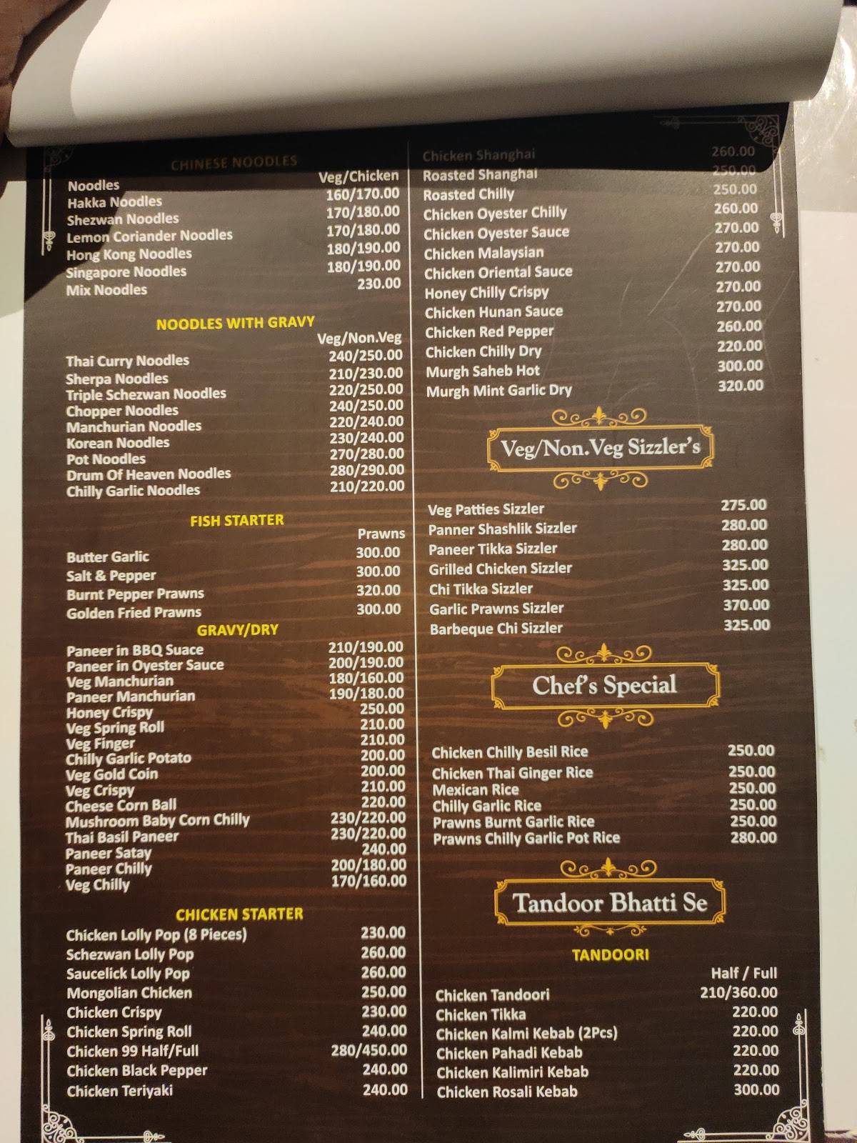Menu at Thane Canteen, Thane