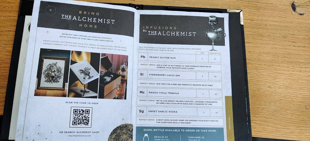 Menu at The Alchemist Portsmouth pub & bar, Portsmouth, Unit R02