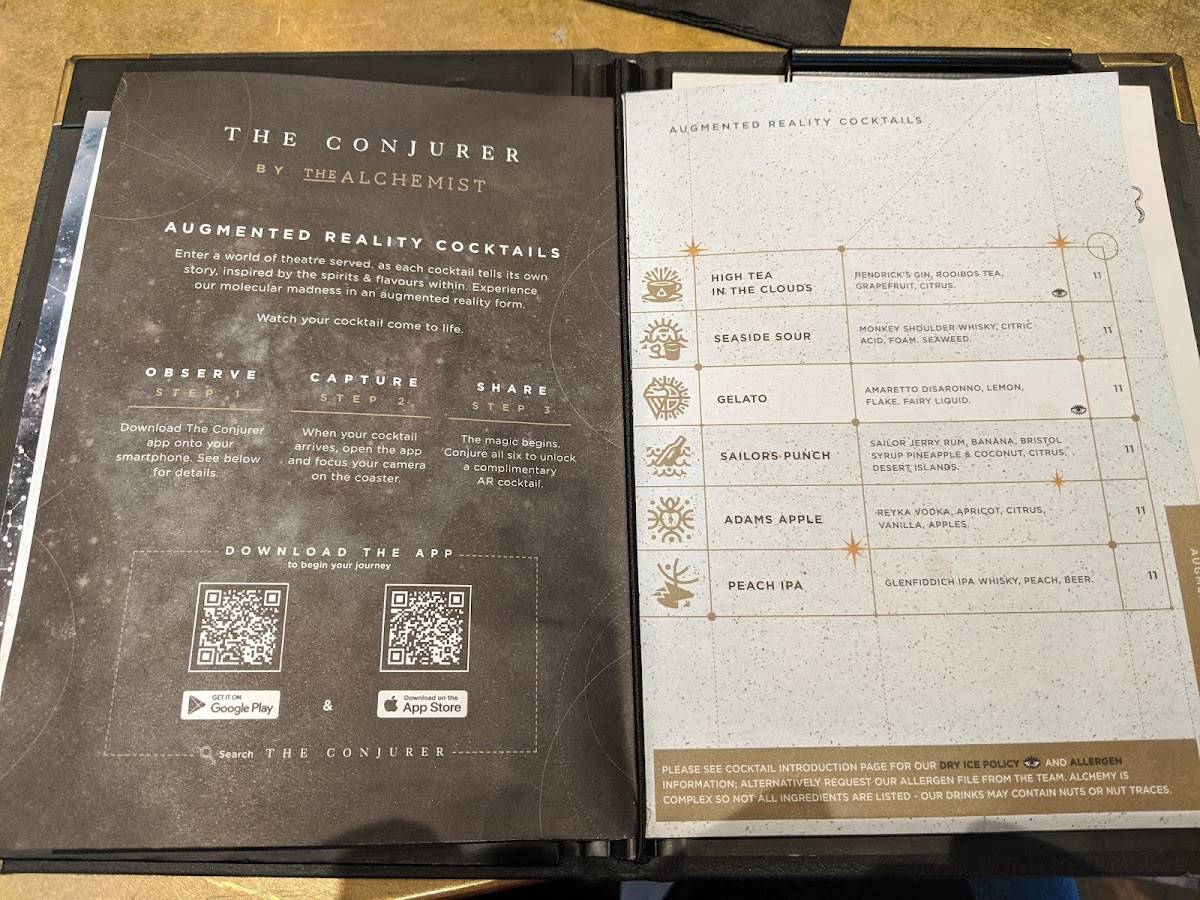 Menu at The Alchemist Portsmouth pub & bar, Portsmouth, Unit R02