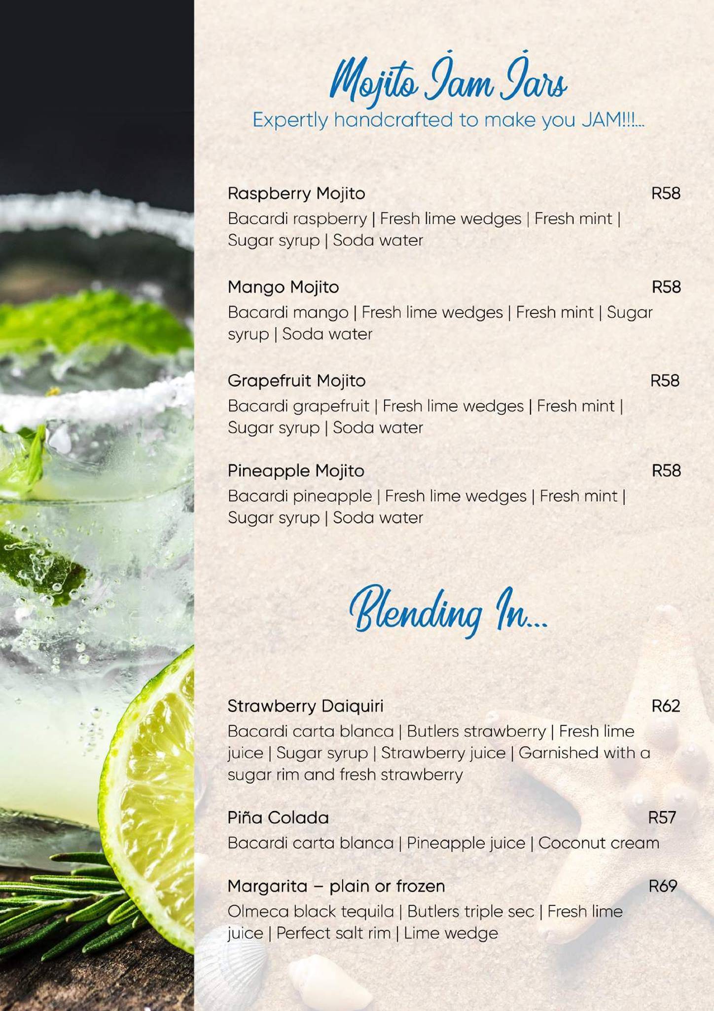 Menu at The Beach Rivonia pub & bar, Johannesburg