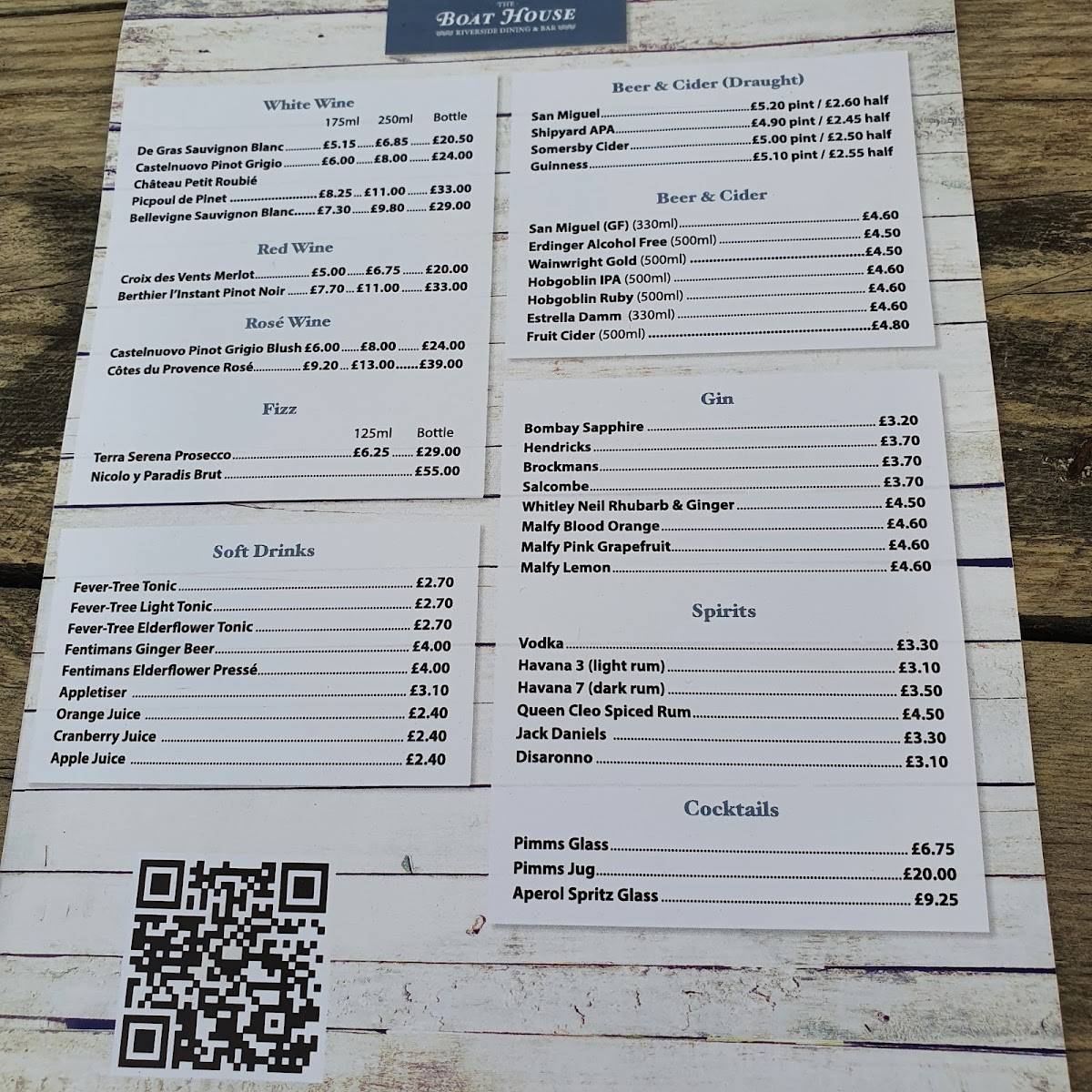 Menu at The Bear pub & bar, Stratford-upon-Avon