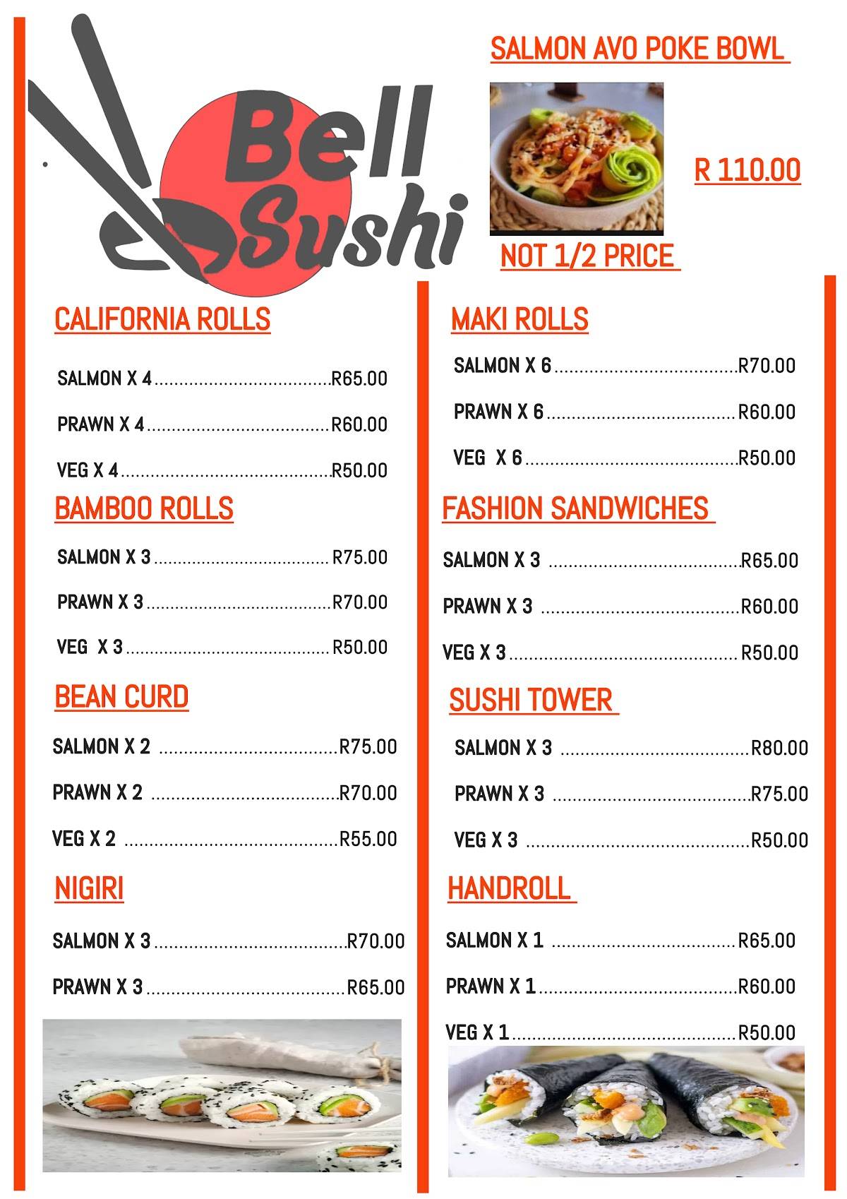 Menu at The Bell Restaurant, Park Rynie