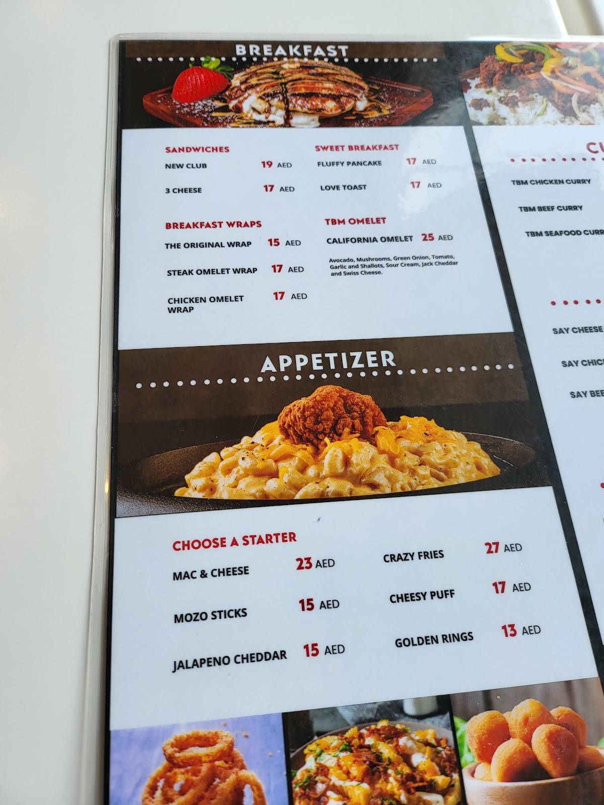 Menu at The Big Mama (Al Warqa) restaurant, Dubai