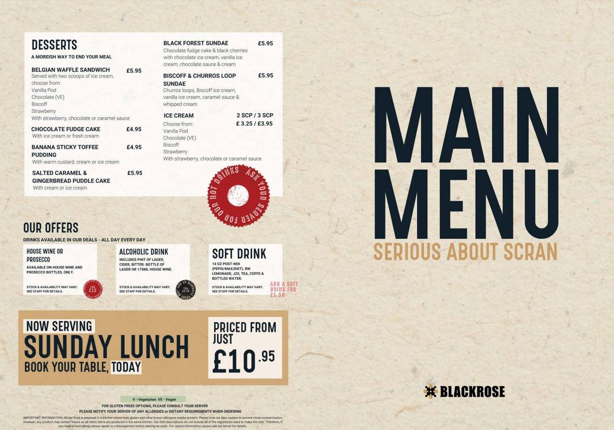 Menu at The Black Bull Morpeth pub & bar, Morpeth