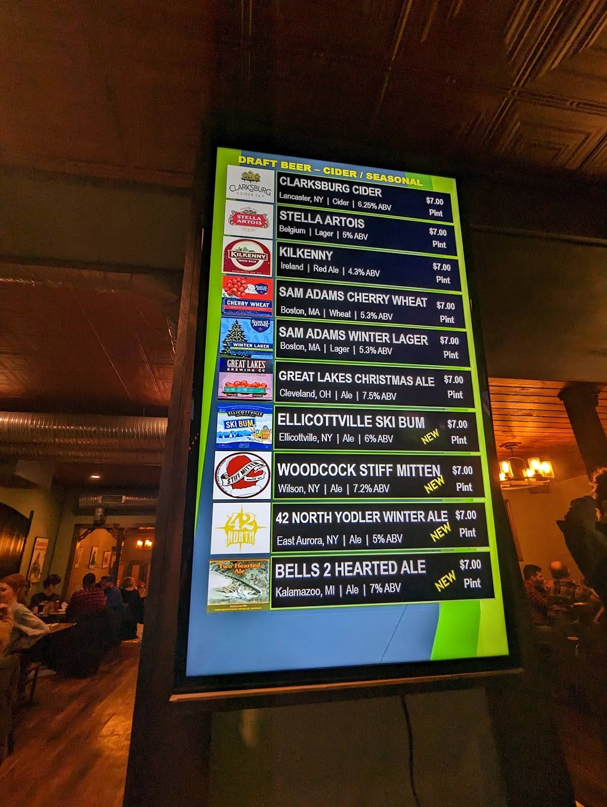 Menu at The Blackthorn Restaurant & Pub, Buffalo