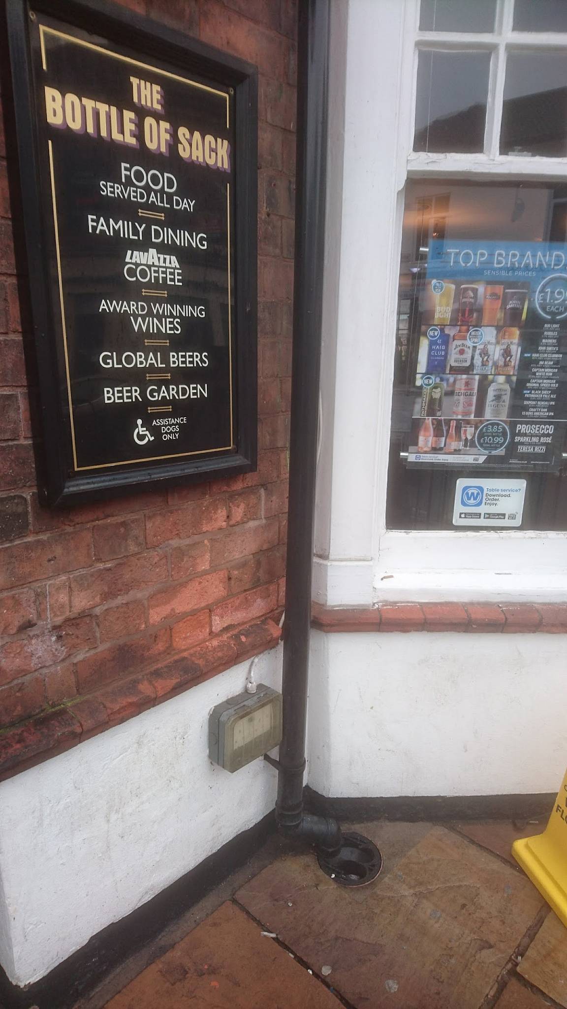 Menu at The Bottle of Sack - JD Wetherspoon pub & bar, Sutton Coldfield