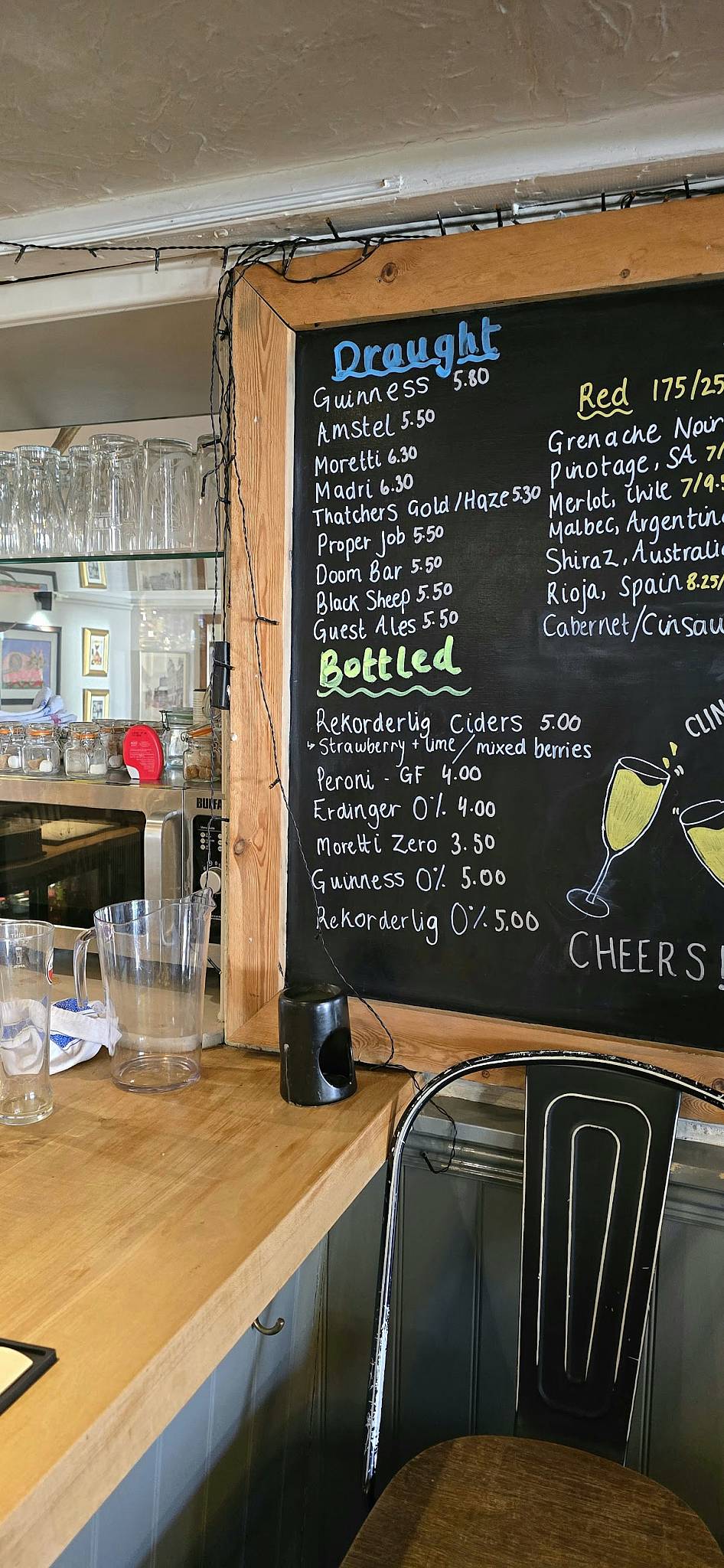 Menu at The Bridge Inn restaurant, Salisbury