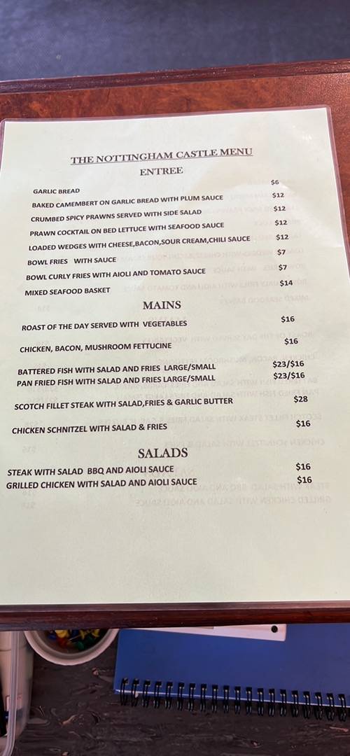 Menu at The Castle Bar & grill, Morrinsville