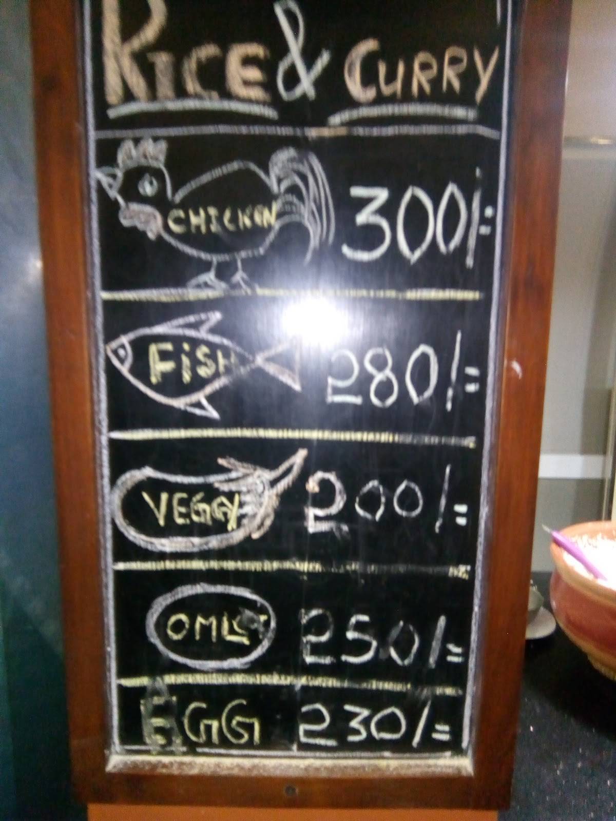 Menu at The Colombo Food Court restaurant, Colombo