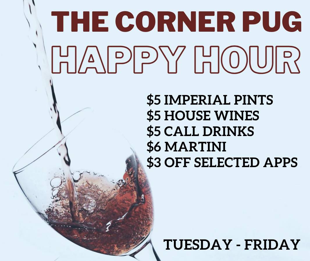 Menu at The Corner Pug pub & bar, West Hartford