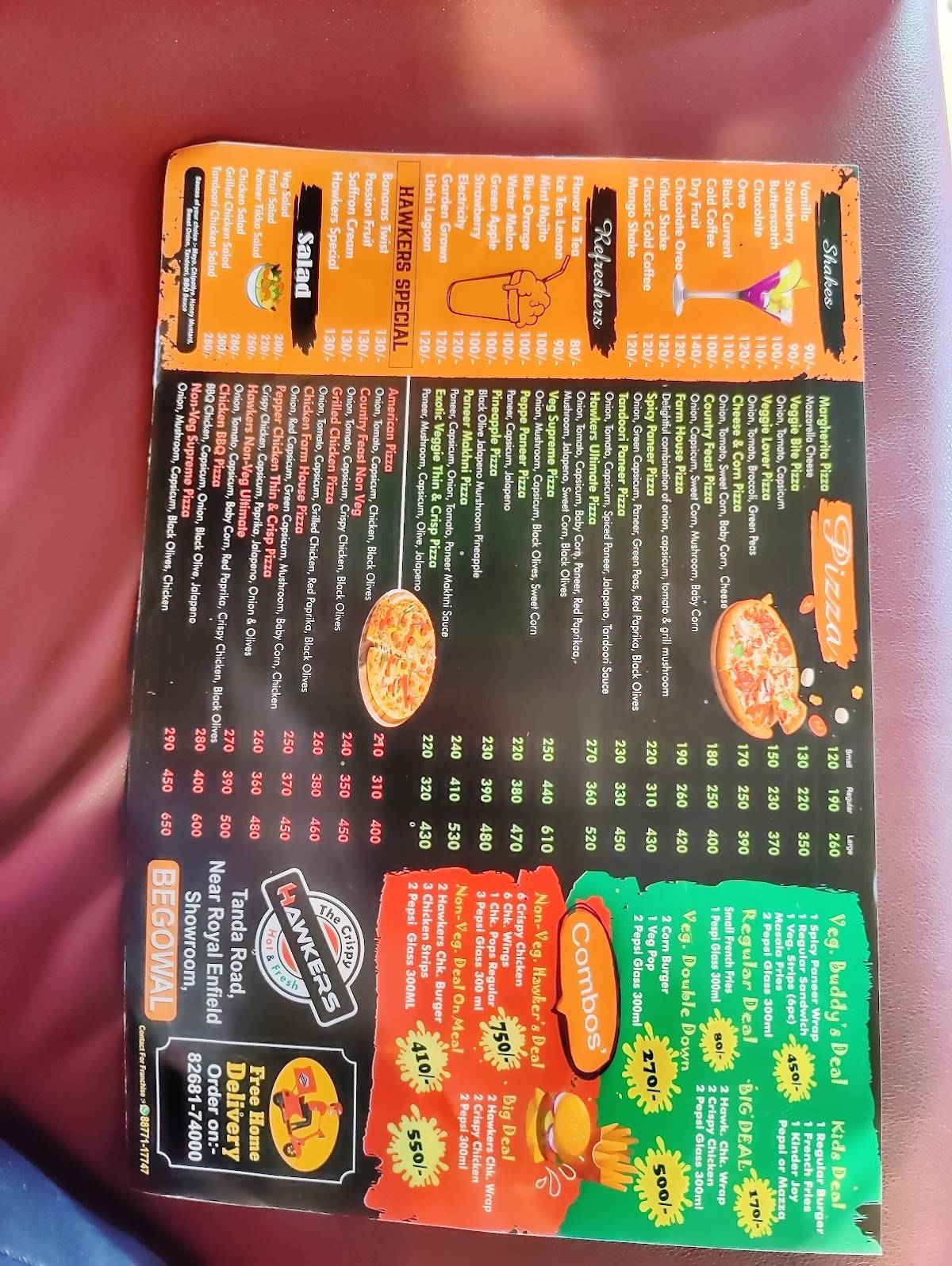 Menu at The Crispy Hawkers, Begowal