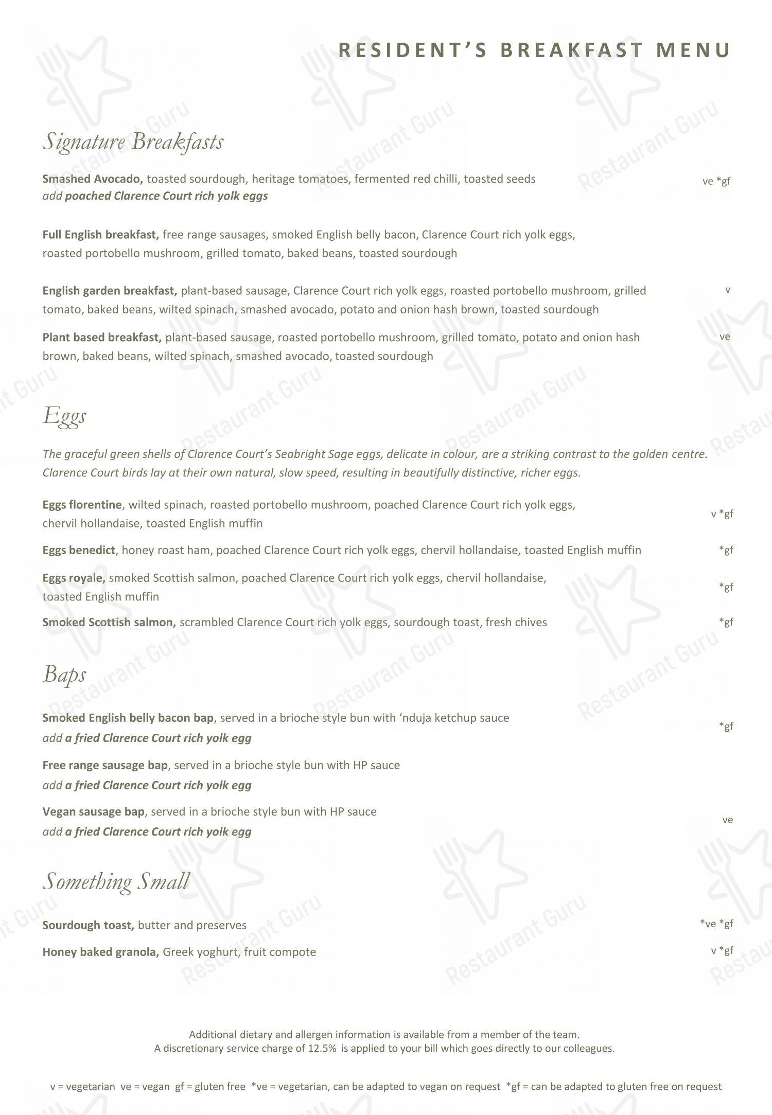 Menu at The Crown at Ampney Brook restaurant, Ampney Crucis