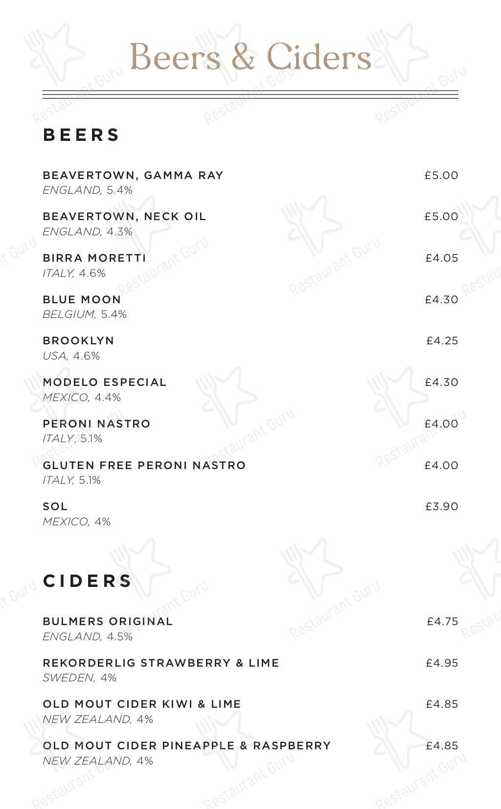 Menu at Curious Pig in the Parlour pub & bar, Crawley