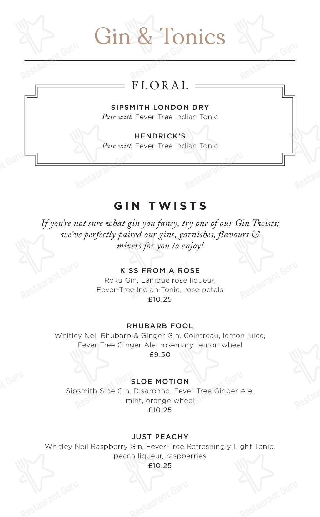 Menu at Curious Pig in the Parlour pub & bar, Copthorne