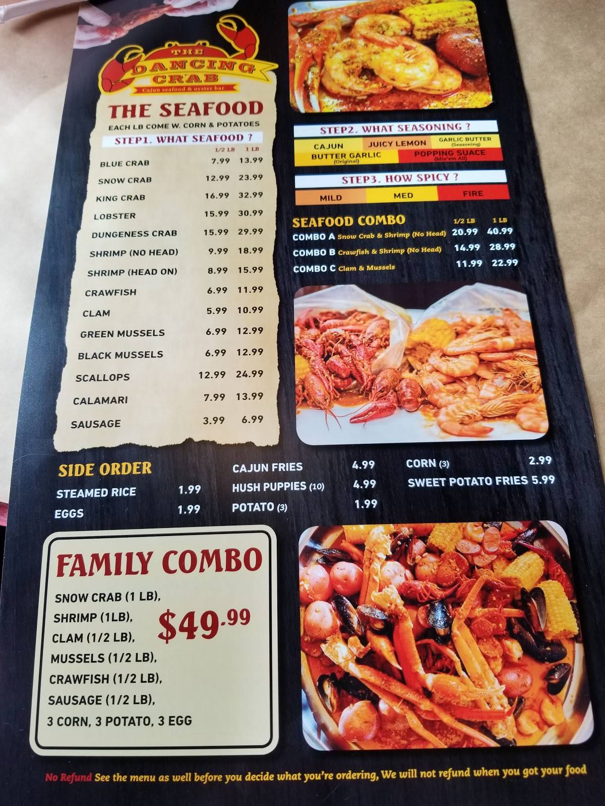 Menu at The Dancing Crab pub & bar, Altamonte Springs