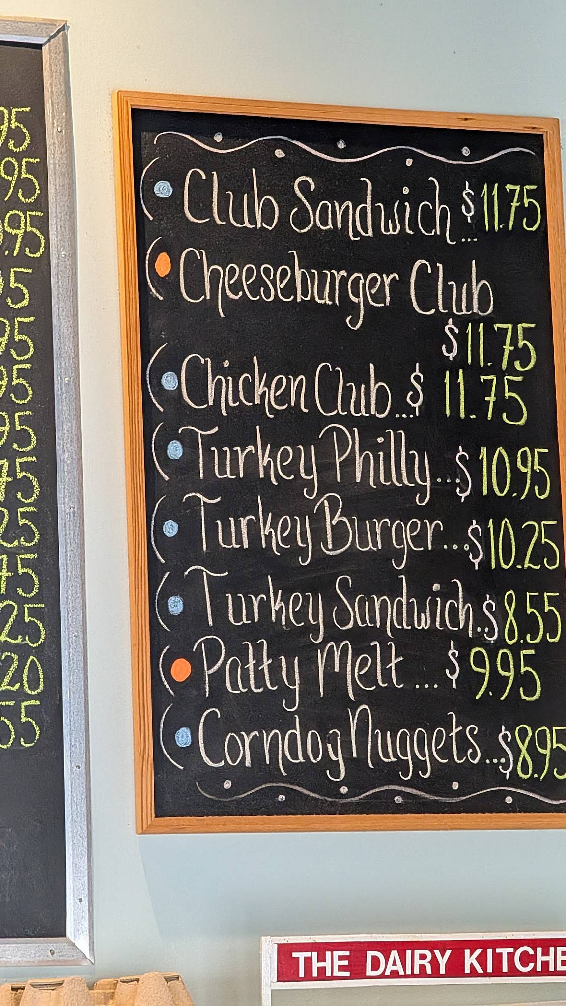 Menu at The Dive N restaurant, Pineville