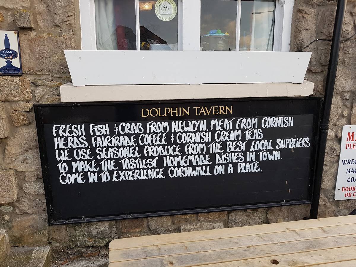 Menu at The Dolphin Tavern pub & bar, Penzance, The Dolphin Tavern