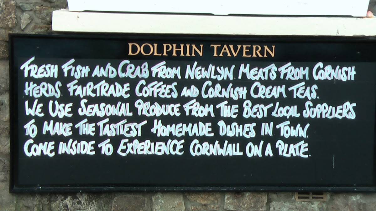 Menu at The Dolphin Tavern pub & bar, Penzance, The Dolphin Tavern