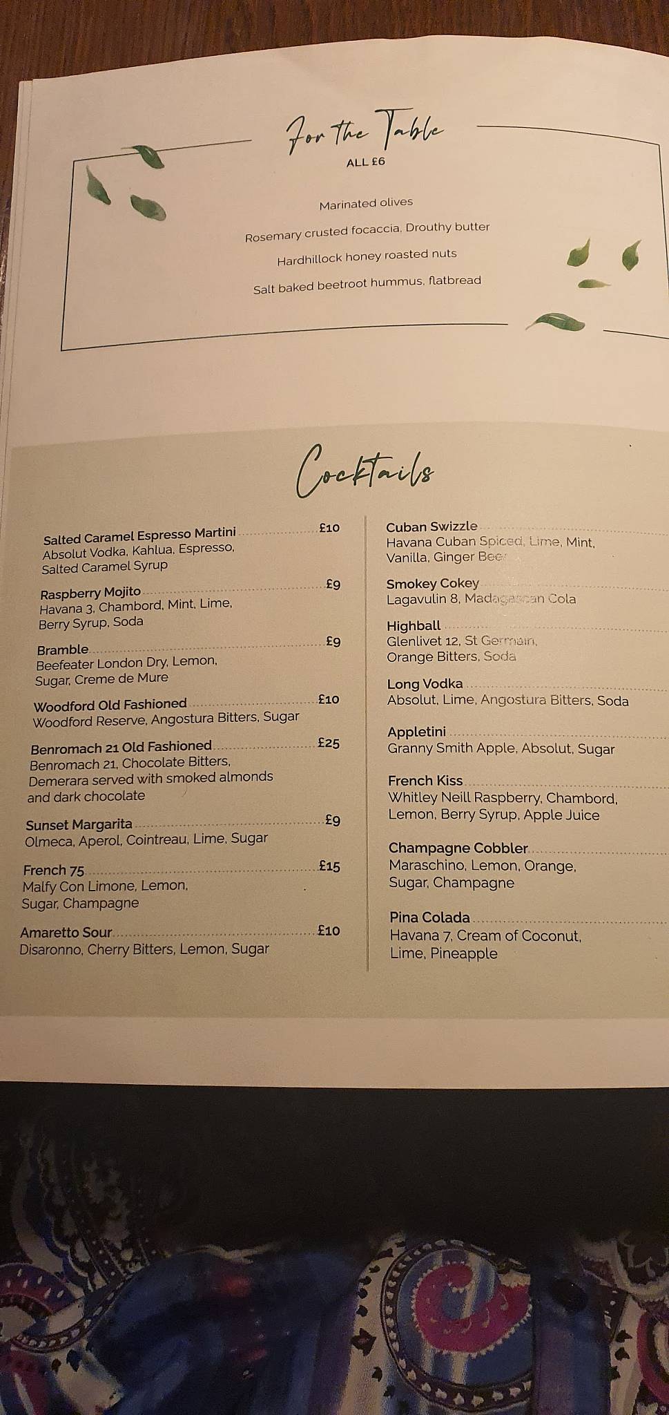 Menu at The Drouthy Cobbler pub & bar, Elgin, 48a High St
