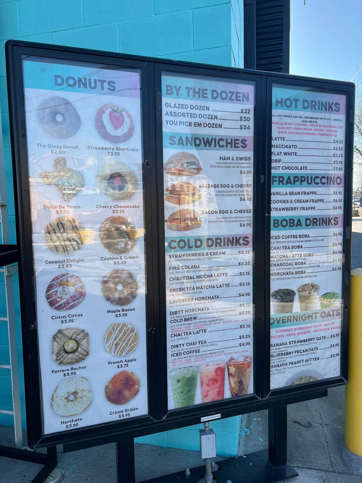 Menu at The Glazy Donut Co., El Paso, N Mesa St