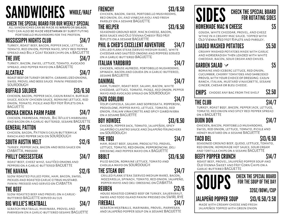 Menu at The Gramophone pub & bar, St. Louis