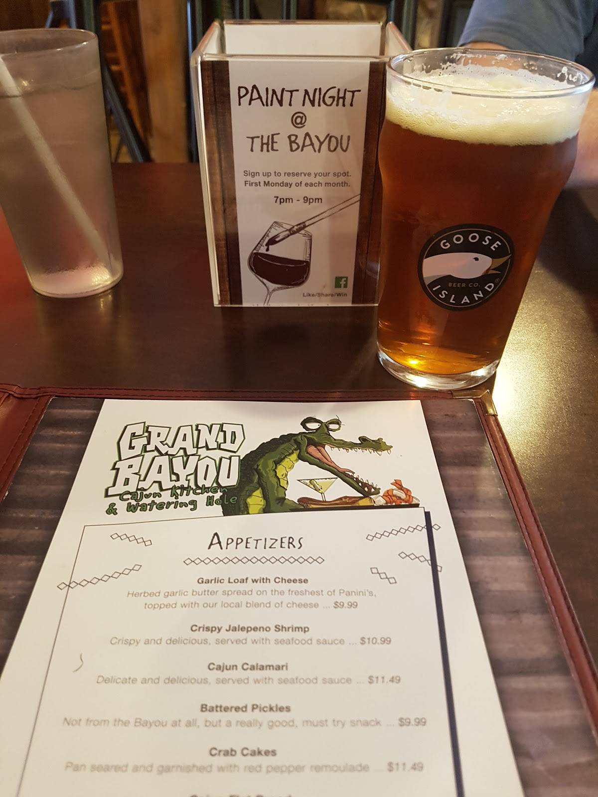 Menu at The Grand Bayou Cajun Kitchen restaurant, Brant