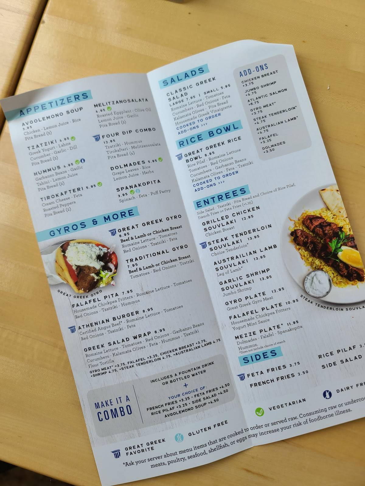 Menu at The Great Greek Mediterranean Grill - Henderson, NV restaurant ...