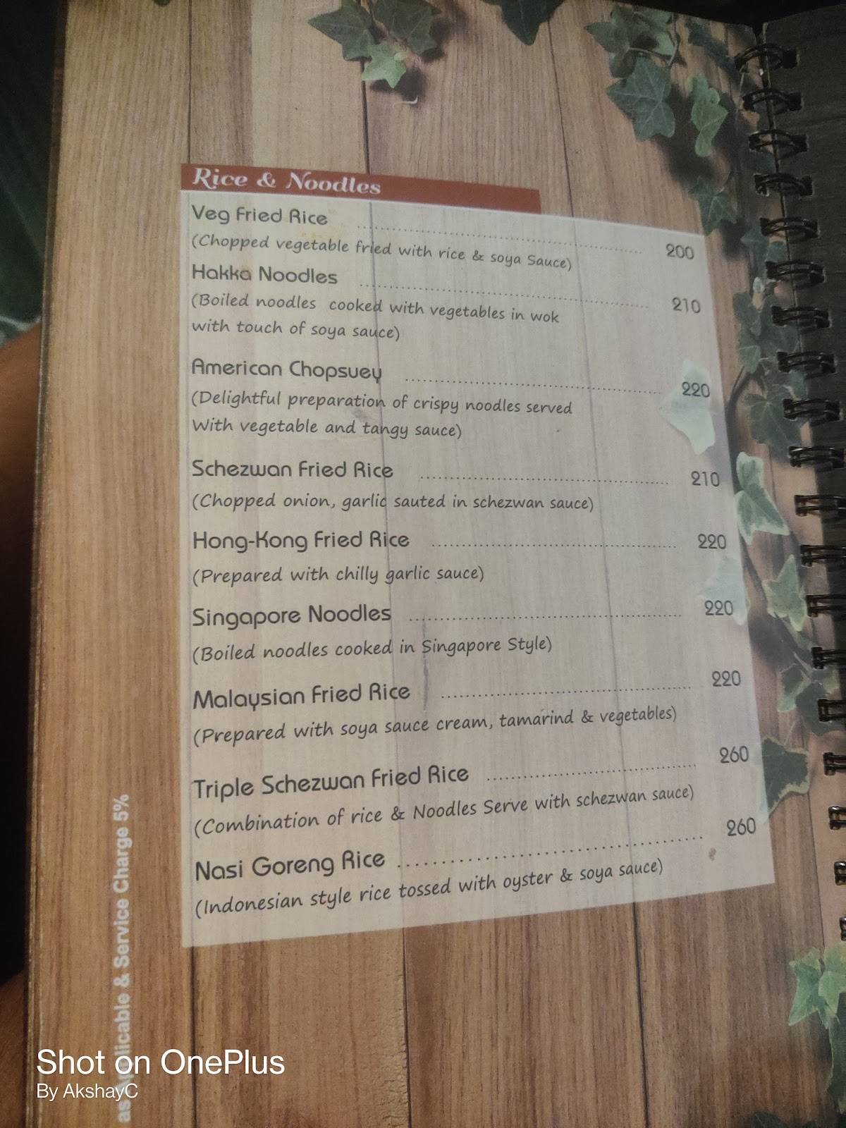 Menu at The Green Roof Pure Veg Restaurant In Pune, Pune, Parinay Complex