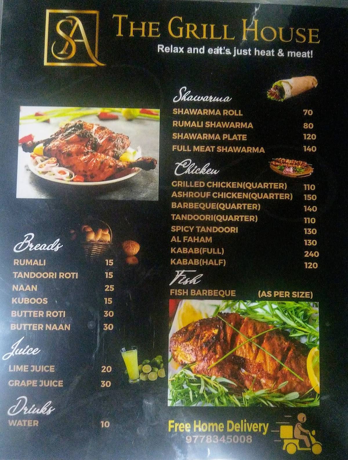 Menu at The Grill House Thiruvalla, Thiruvalla