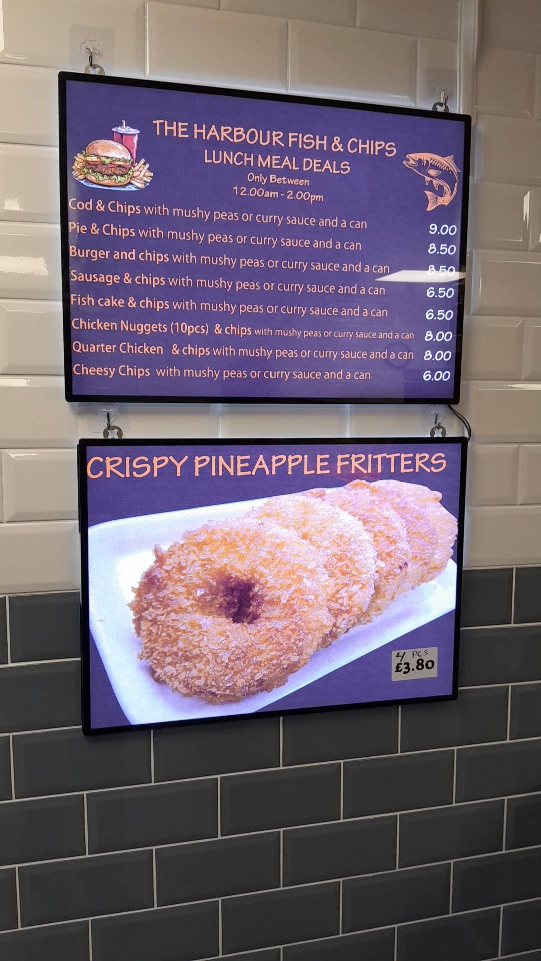 Menu at The Harbour Fish & Chips fast food, High Wycombe