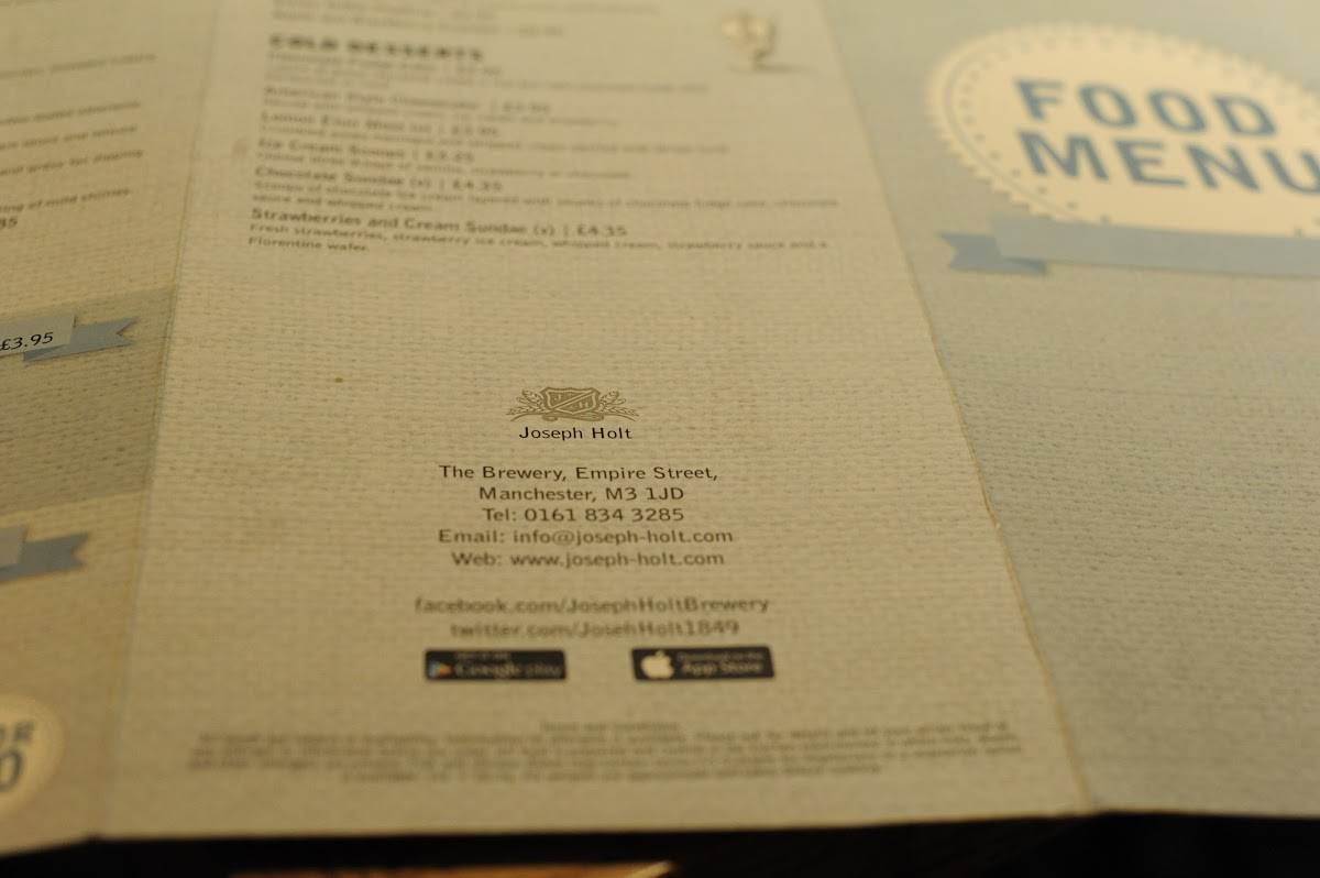 Menu at The Hayfield pub & bar, Ormskirk