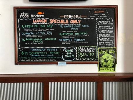 Menu at The Hotel Flinders pub & bar, Port Augusta
