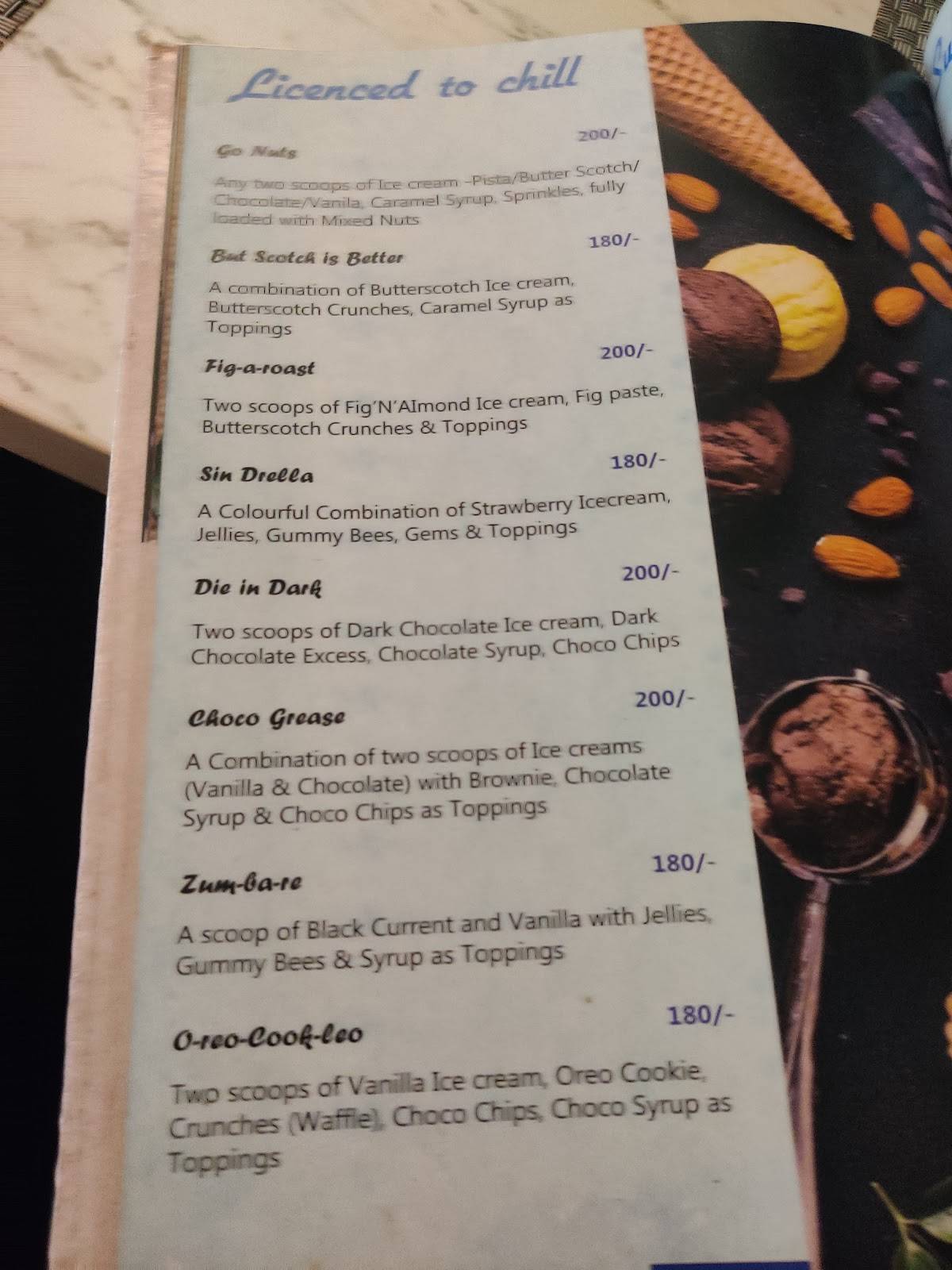 Menu at Invitation 365, Visakhapatnam