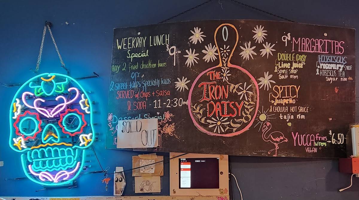Menu at The Iron Daisy restaurant, Tallahassee